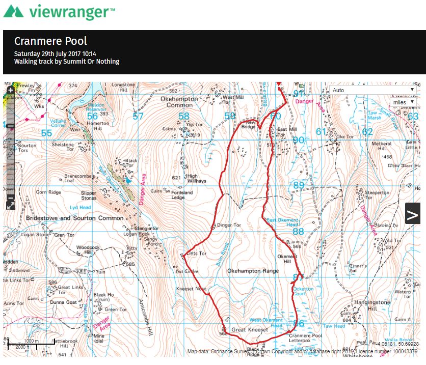Summit or Nothing - Cranmere Pool from East Okement Farm
